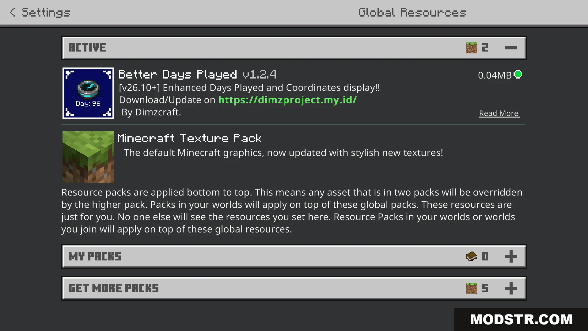 Better Days Played Texture Pack (26.x) – Move Coordinates And Days ...